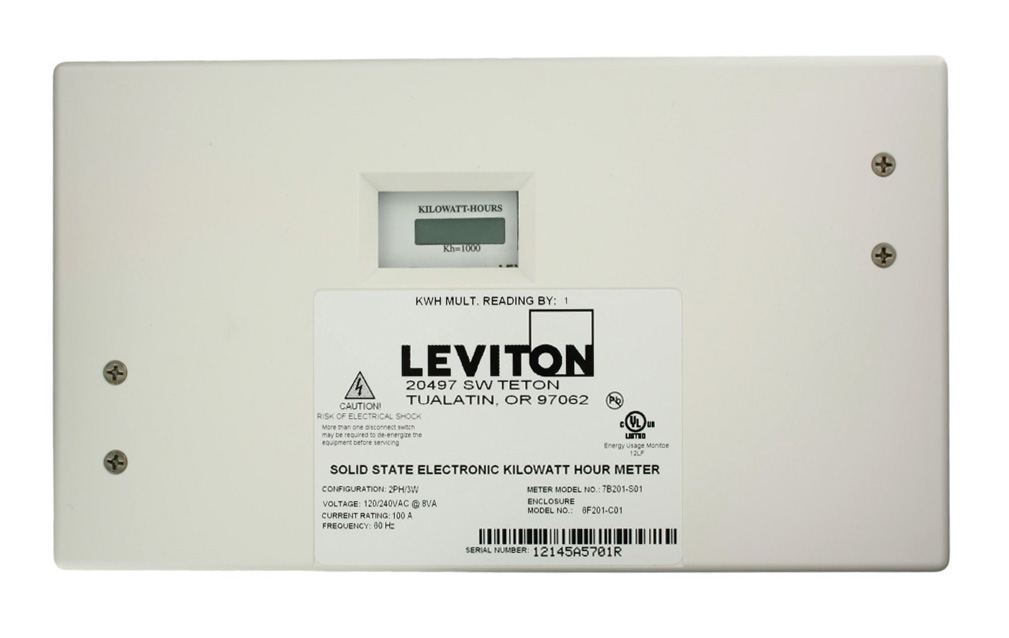 Leviton® VerifEye™ Mini Meter® 6F201-C01 2-Element Indoor Mini Meter ...