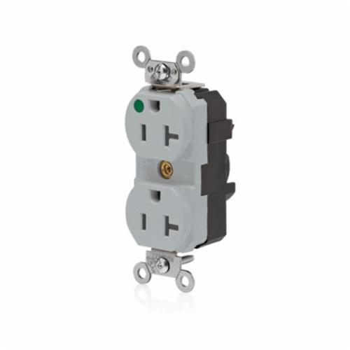 Leviton® Lev-Lok® M8300-ILG 1-Phase Duplex Extra Heavy Duty Illuminated ...