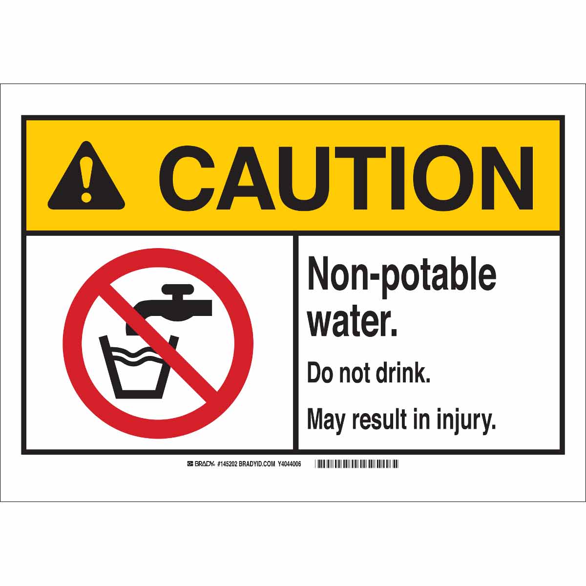 Brady® 145199 Non-Reflective Rectangle Chemical and Hazardous Material ...