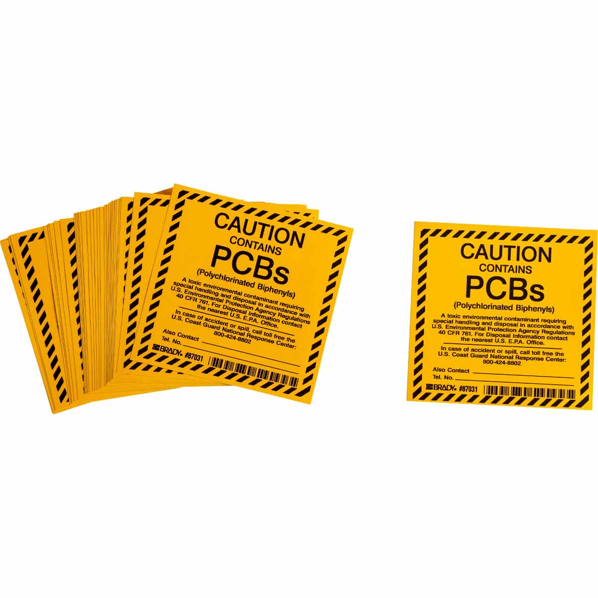 Brady® 87031 Non-Reflective Self-Adhesive Square PCB Marker, 4 in W ...