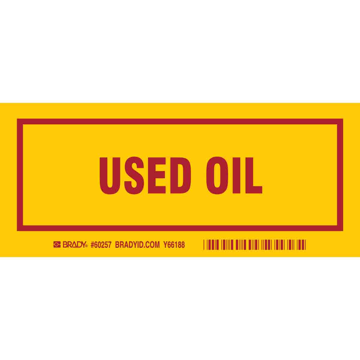 Brady® 60257 Laminated Non-Reflective Rectangular Self-Adhesive ...