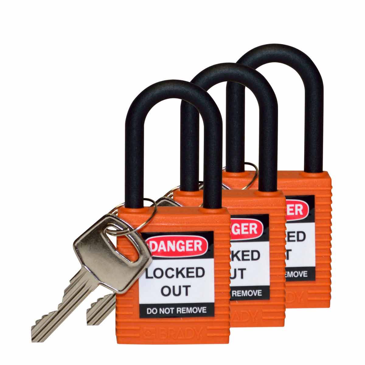 Brady® 123337 Anti-Spark Key Retaining Safety Padlock, Alike Key ...
