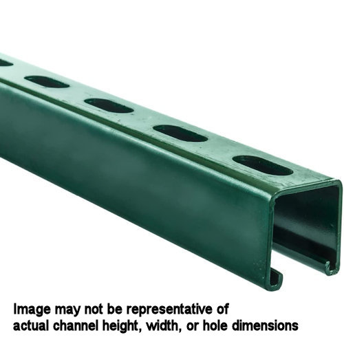 B-Line B22S-120GRN Slotted Single Metal Framing Channel, Dura Green, 13 ...