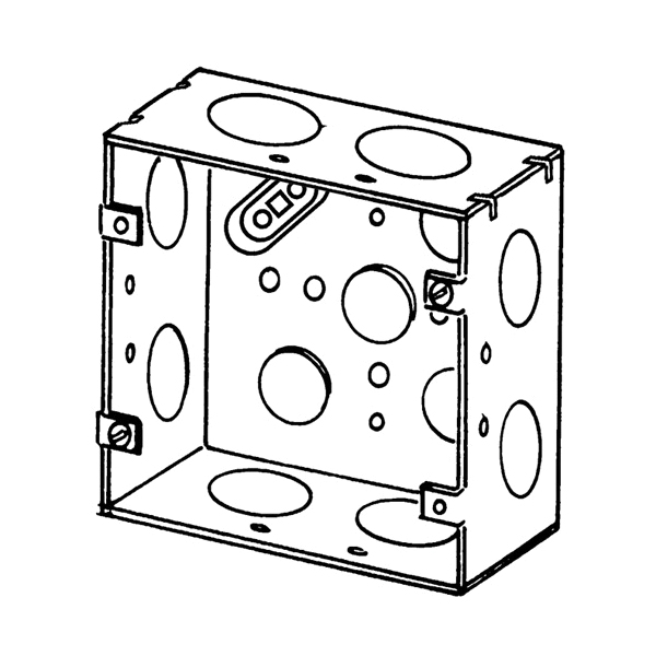 Appleton® 4SD-1 ETP Square Box, 30.3 cu-in, 13 Outlet, 13 Knockout ...