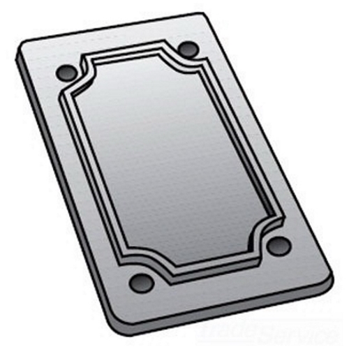 O-Z/Gedney FS1BC FS1-BC Type FS-1 Blank Flat Device Box Cover, 5.4 in L ...