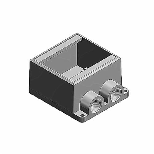 Ocal® FDS222-G Type FDS Dead-End Device Box, Iron, 2 Gangs, 2 Outlets ...