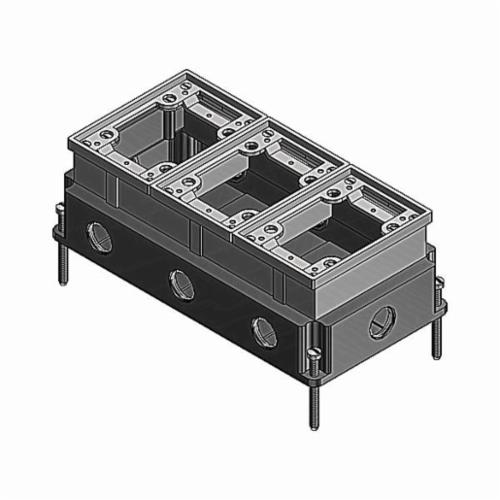 Steel City® 643AL 640 Floor Box, Cast Iron, 111 cu-in, 3 Gangs ...