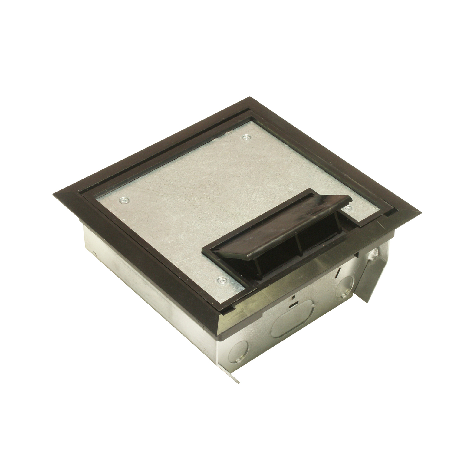 Steel City® AFM-4-BLK AFM-4 Raised Access Floor Module, 3 Gangs, Steel ...