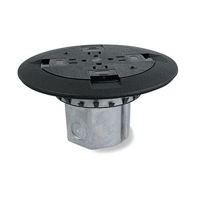 Wiremold® 861QTCBK 861QTC Raised/Wood Floor Box Assembly, 1/2 in 3 ...