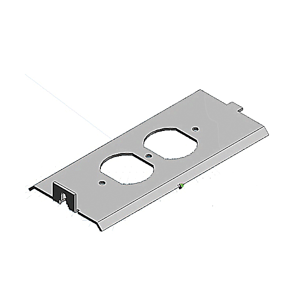 Steel City® AFD 4A Duplex Receptacle Data Panel Cover, For Use With AFM ...