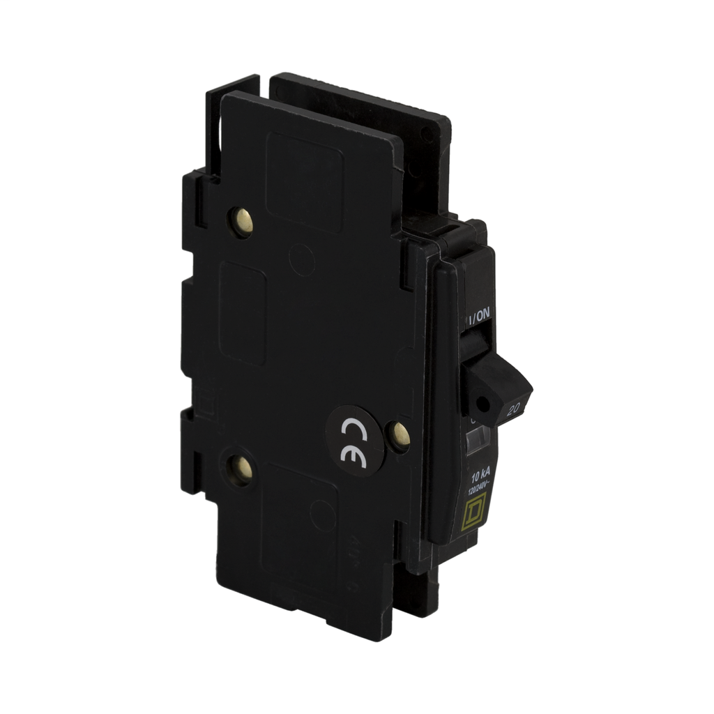 Square D™ QO® Standard Miniature Circuit Breaker, 120/240 VAC, 20 A, 10 ...