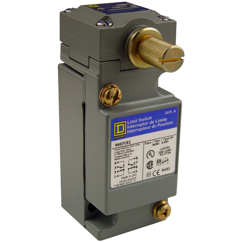 Telemecanique 9007-C62B2 Heavy Duty Limit Switch, 600 VAC/VDC, 10 A ...