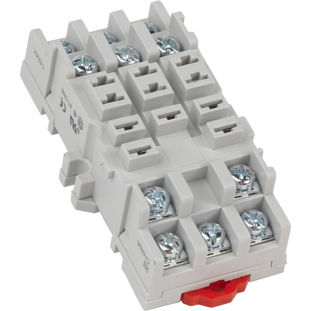Square D™ 8501NR82 Double Tier Relay Socket, 600 VAC, 10 A, For Use ...