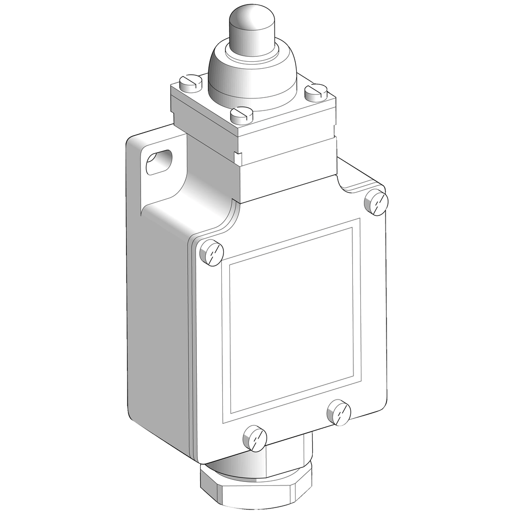 Telemecanique XCKL110 OsiSense XC Standard Plunger Actuated Limit Switch, 300 VAC, Spring Return ...