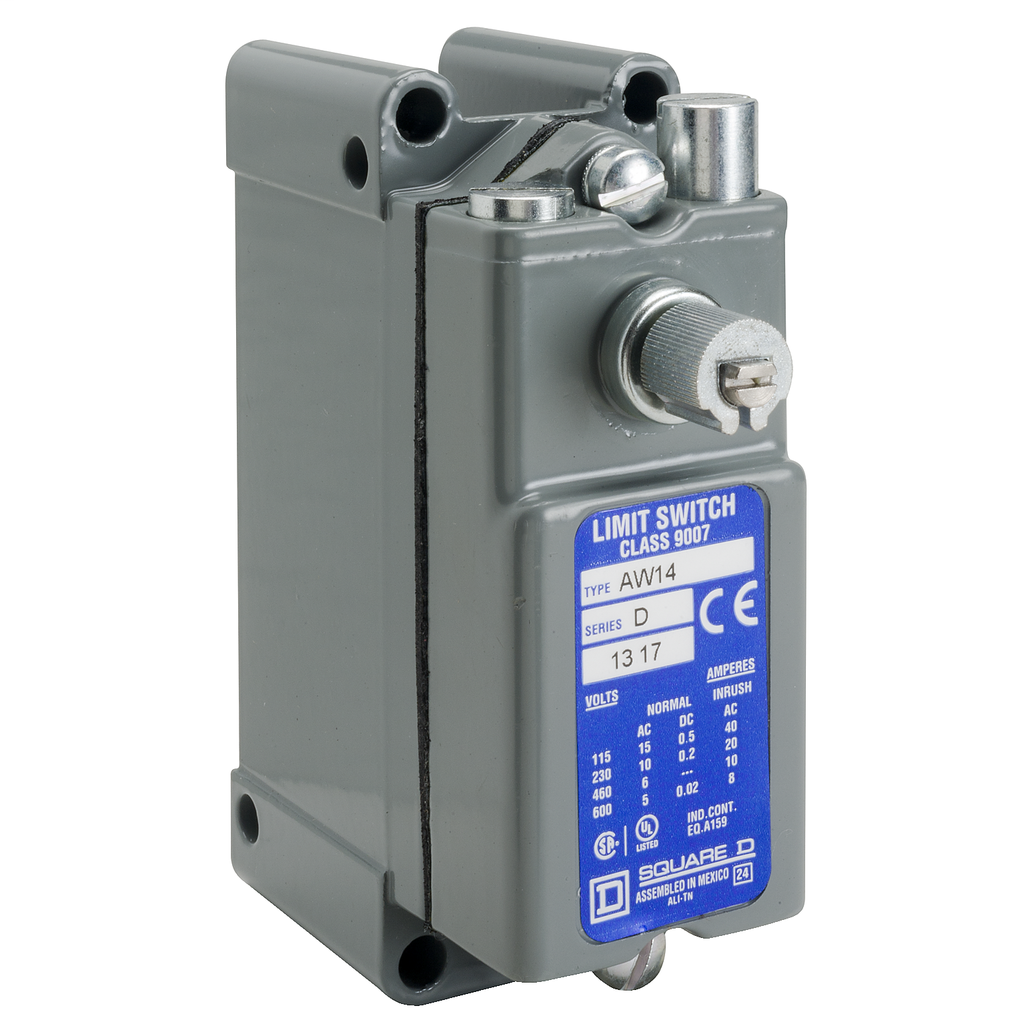 Telemecanique 9007 Heavy Duty Rotary Actuated Limit Switch, 600 VAC, 10 A, Spring Return ...