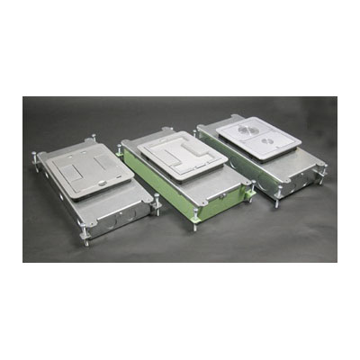Wiremold® RFB2 RFB Above Grade/On-Grade Recessed Floor Box, 2 Gangs ...