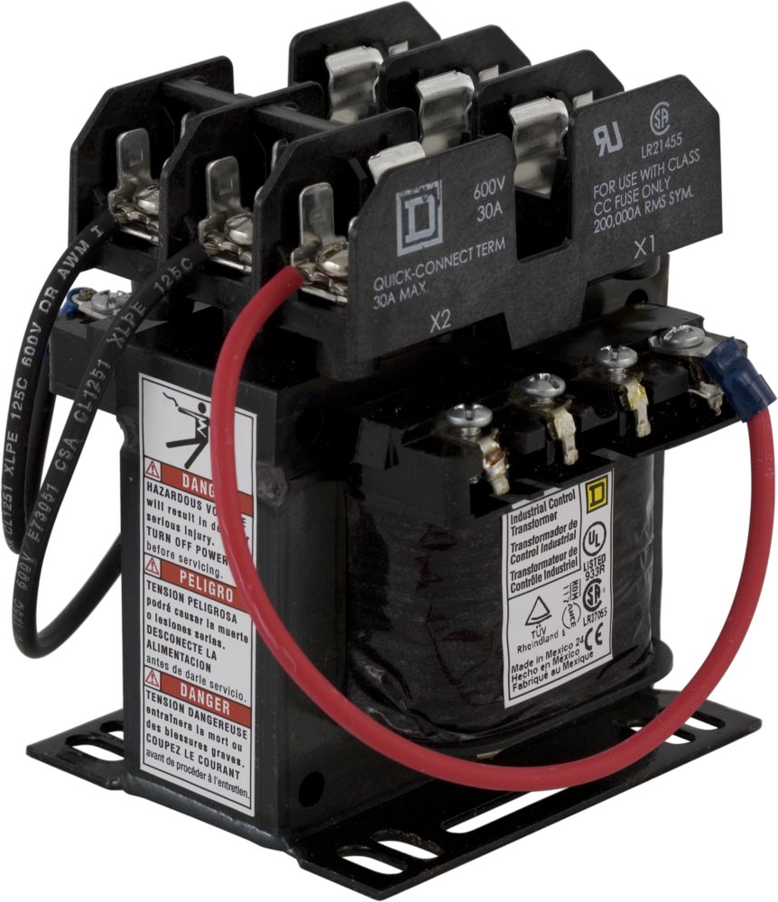 Square D™ 9070TF75D23 Type TF Control Transformer, 120/240 V Primary ...