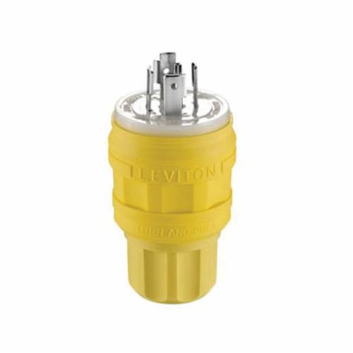 Leviton® 26W81 3-Phase Grounding Watertight Cable Mount Locking Plug ...
