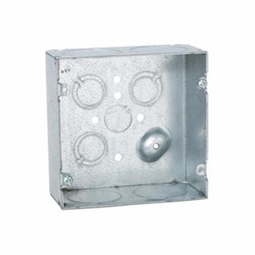 Raco® 259 Square Box With Conduit Knockouts, 42 cu-in, 10 Knockout ...