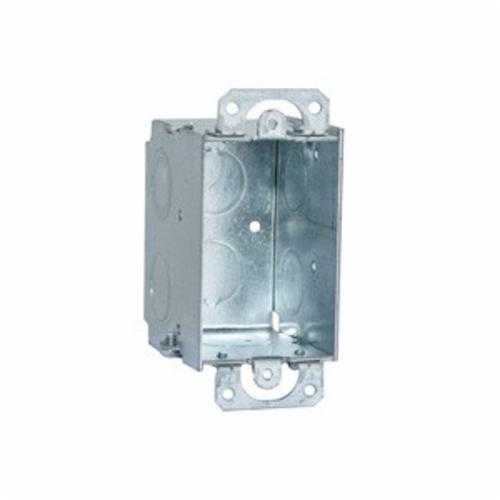 Raco® 503 Gangable Switch Box, Steel, 12.5 cu-in, 1 Gang, 1 Outlet, 8 ...
