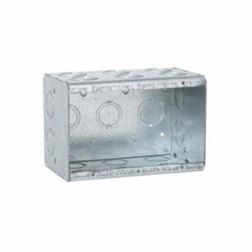 Raco® 697 Non-Gangable Masonry Box, Steel, 67.3 cu-in, 3 Gangs, 3 ...