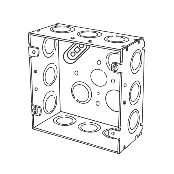 Appleton® 4SJD-EK ETP Square Box, 42 cu-in, 16 Outlet, 16 Knockout ...