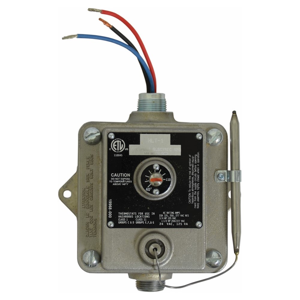 TPI HLT1 HLT Thermostat, 6-3/8 in H x 5-3/4 in W x 5.57 in D Outside ...