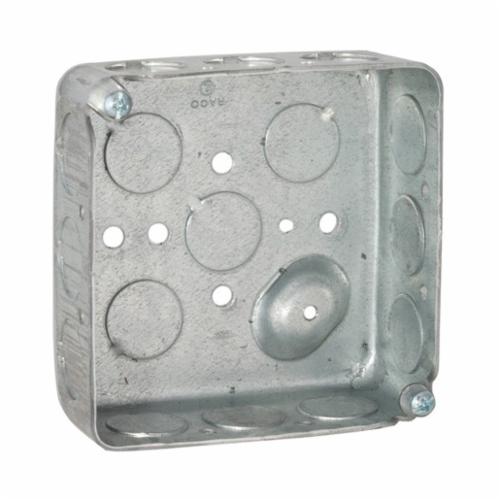 Raco® 190 Square Box, 21 cu-in, 16 Knockout, Steel | Steiner Electric ...