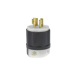 Leviton® 2751 3-Phase Non-Grounding Cable Mount Locking Plug, 120/208 ...