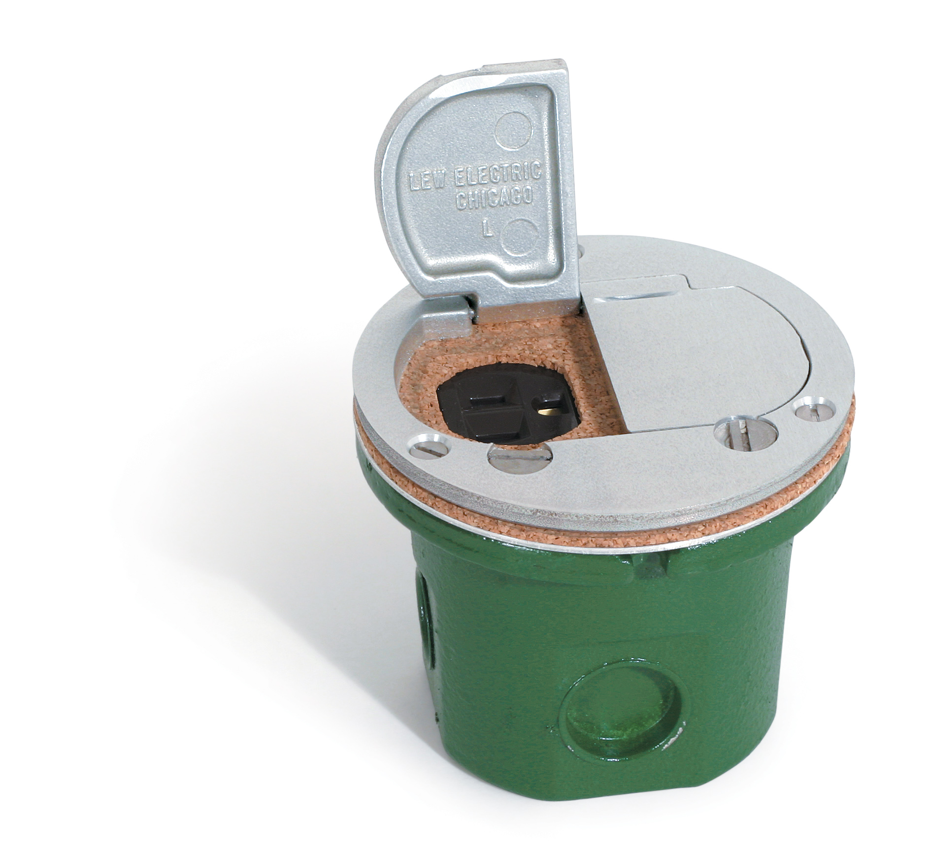 Lew Electric 812-DFB-LR-A WOOD FLOOR BOX WIT | Steiner Electric Company