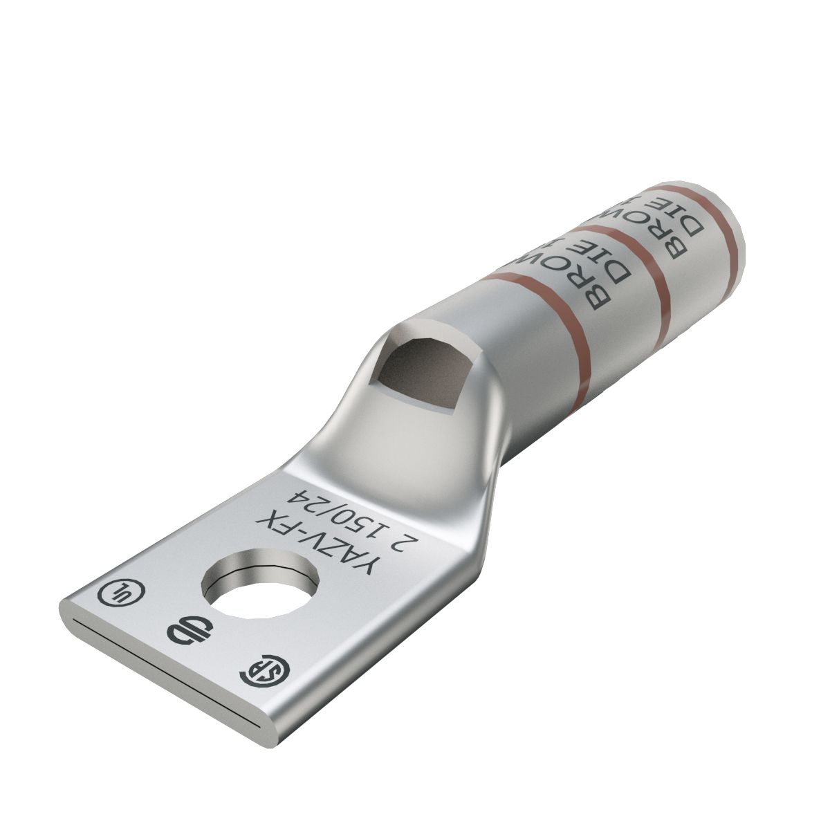 Burndy® YAZV2CTC14FX HYLUG™ YAZV 1-Hole Compression Lug With Inspection ...