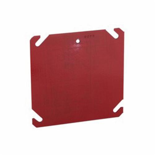 Raco® 911-8 Flat Square Box Cover, 4 in L x 4 in W x 0.06 in D, Steel ...