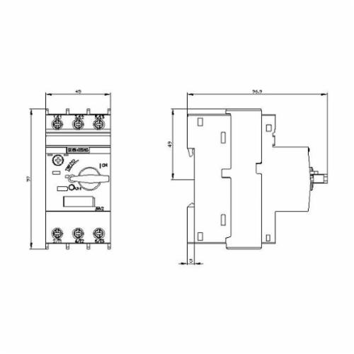 Siemens 3RV2011-1FA10 Type 3RV2 Motor Protection Circuit Breaker, 690 ...