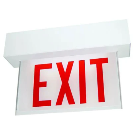 Chloride SGLOLEDWW Edge-Glo Surface Housing AC White LED Exit Sign ...
