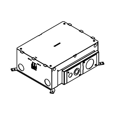 Wiremold® EFB8S Evolution™ Standard Floor Box, 8 Gangs | Steiner ...