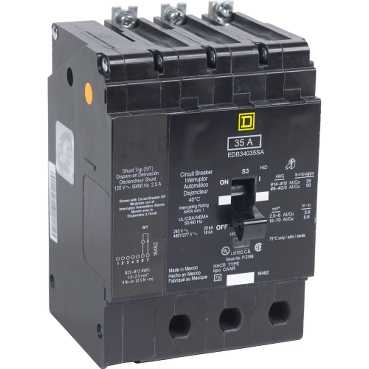 Square D™ EGB34125SA Type EGB Circuit Breaker, 480Y/277 VAC VAC, 125 A ...