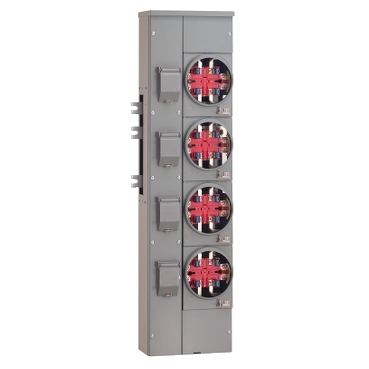 Square D™ Meter-Pak™ EZMH114125CUX 4-Position Meter Center Branch Unit ...