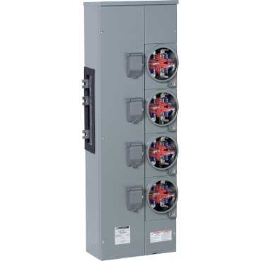 Square D™ Meter-Pak™ EZMH114225X 4-Position Meter Center Branch Unit ...