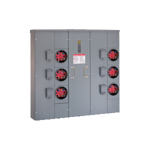Square D™ Meter-Pak™ MP86200 6-Position 3-Wire Main Lug Meter Center ...