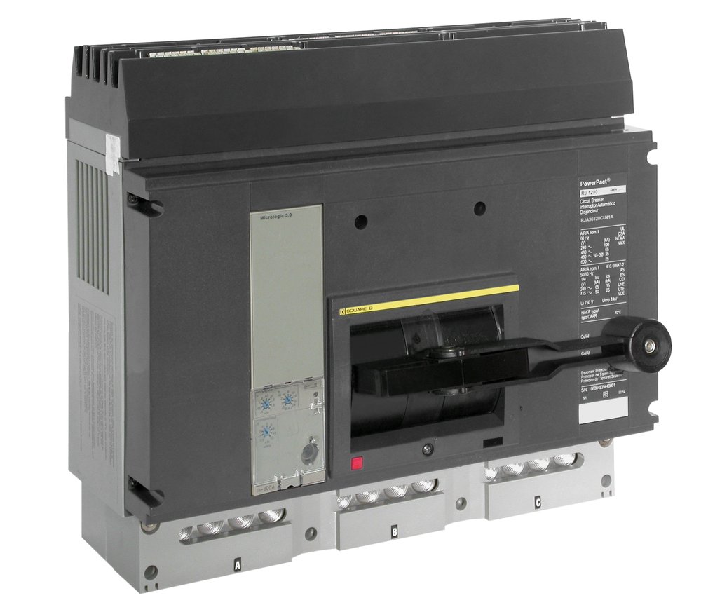 Square D™ RGA36100CU31A 100% Rated LI Trip, 600 VAC, 1000 A, 65 kA at 240 VAC, 35 kA at 480 VAC ...