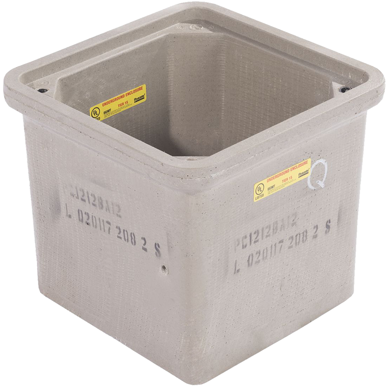 Quazite® PC1212BA12 PC Style Small Straight Wall Box With Open Bottom ...