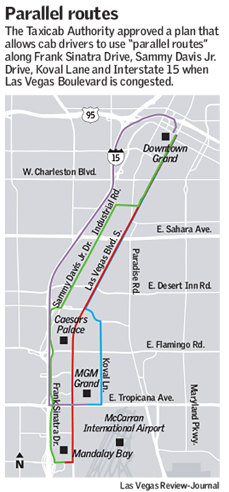 Taxicab Authority OKs ‘parallel routes’ along Las Vegas Strip | The ...
