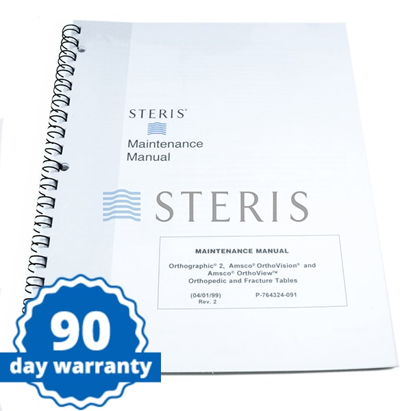 MAINT MANUAL ORTHO 2/ORTHOVISION/ORTHOVIEW TABLE P764324091 | Shop STERIS