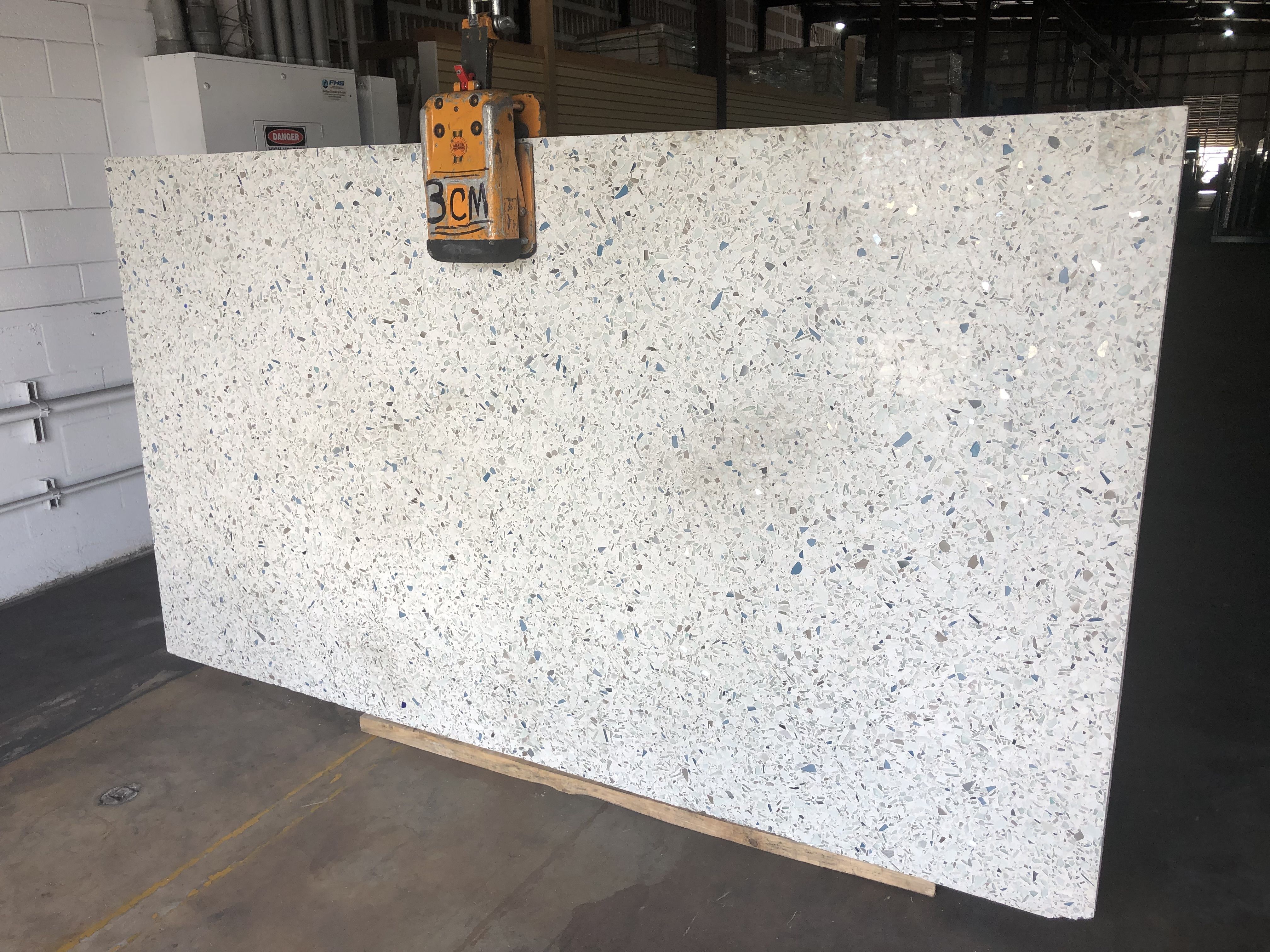 Vetrazzo Slab Vetrazzo Bistro Green Polish Patina 3CM Quartz