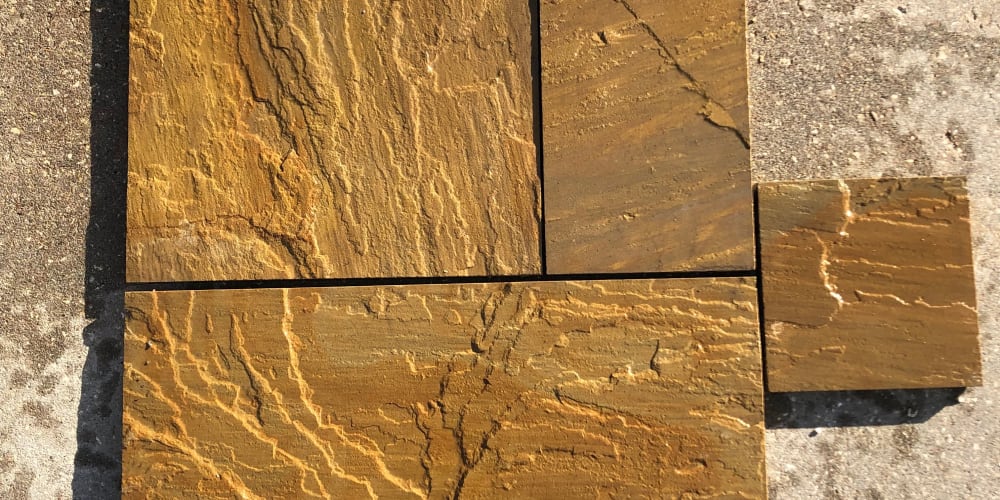 Harvest Sawn Edge French Pattern- PAVERS Natural Stone - StoneTrash