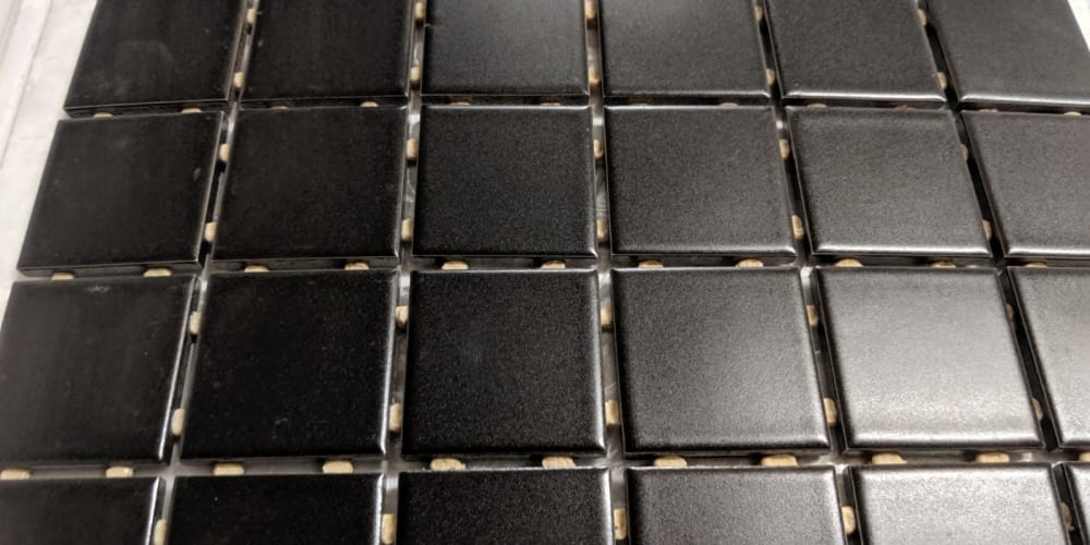 Black 2x2 Matte Mosaic Porcelain Tile by Anatolia - StoneTrash