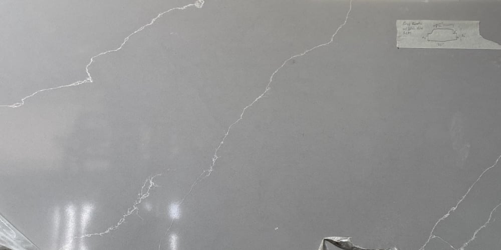 Gray quartz with white small veins 3cm polished Quartz by quartz ...