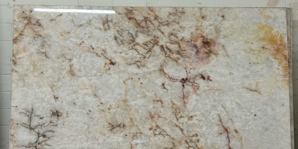Cristallo Gold Quartzite by Bianco Surfaces - StoneTrash