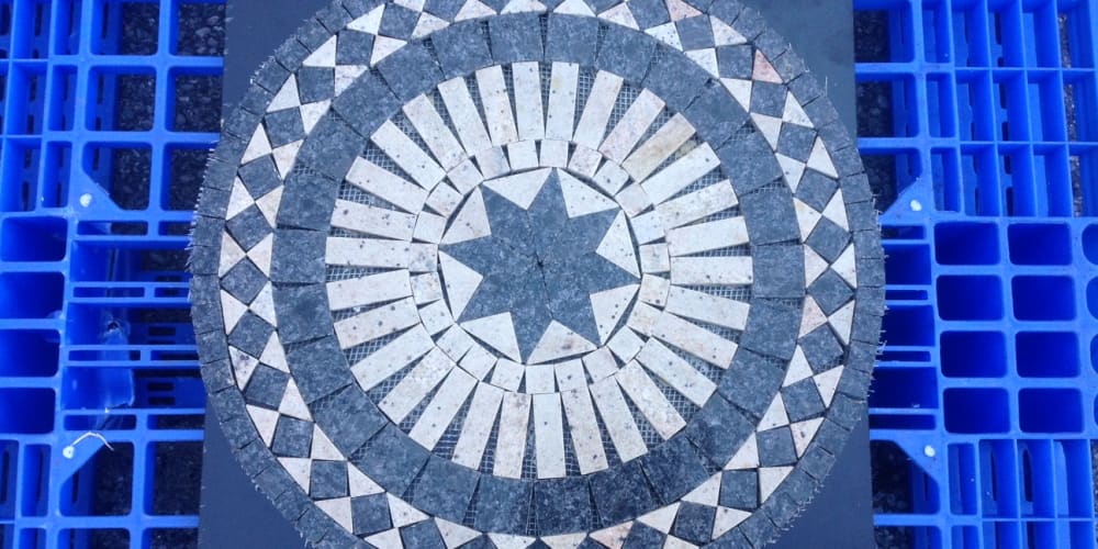 Granite Medallion Granite Tile - StoneTrash