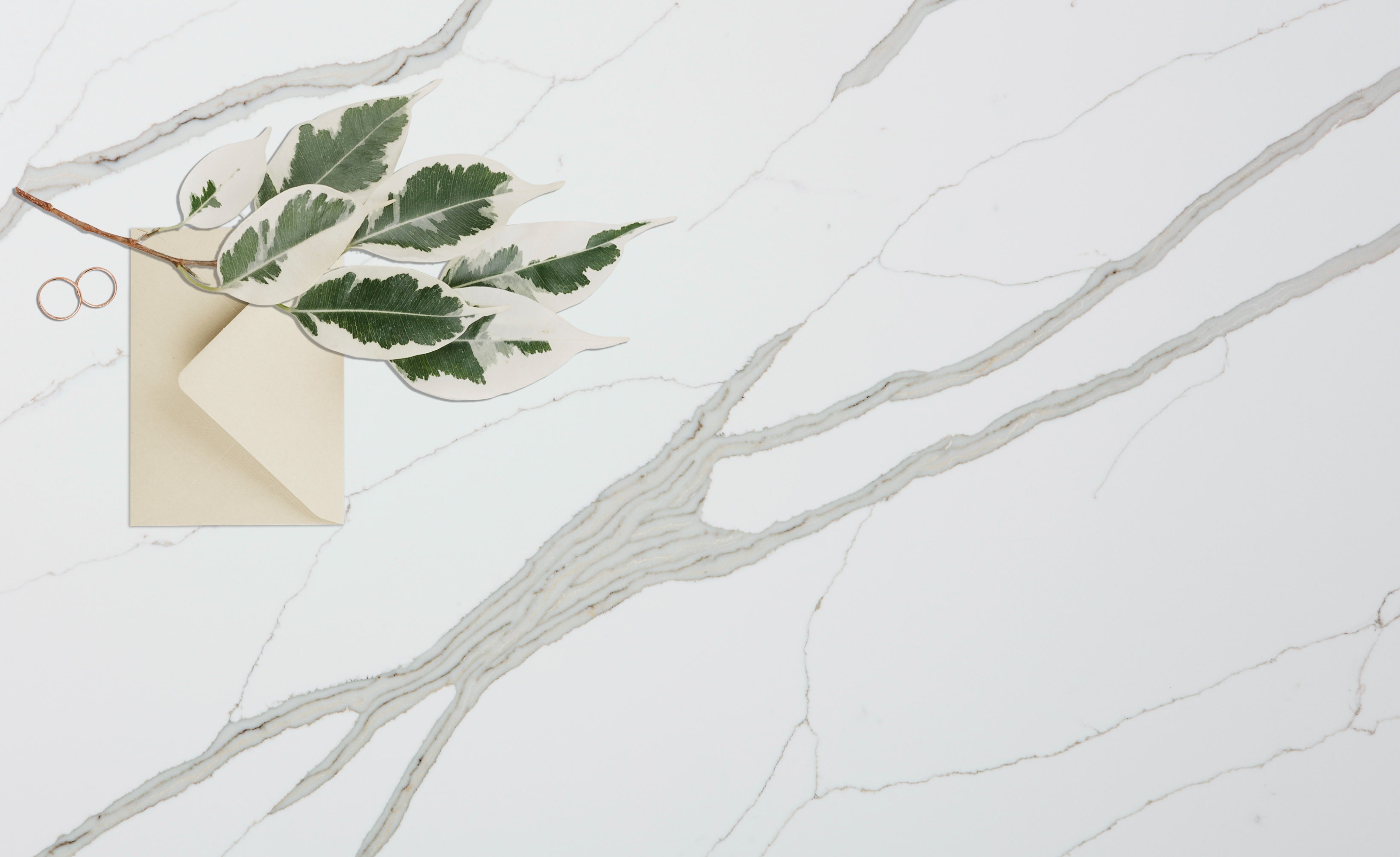 Calacatta Manhattan Quartz by Polarstone - StoneTrash